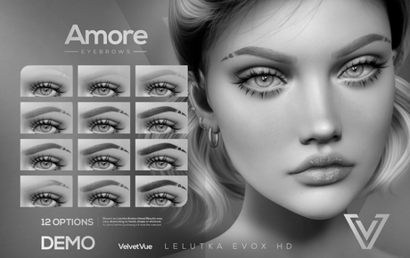 Second Life Marketplace - [ VelvetVue ] Amore Eyebrows :: DEMO